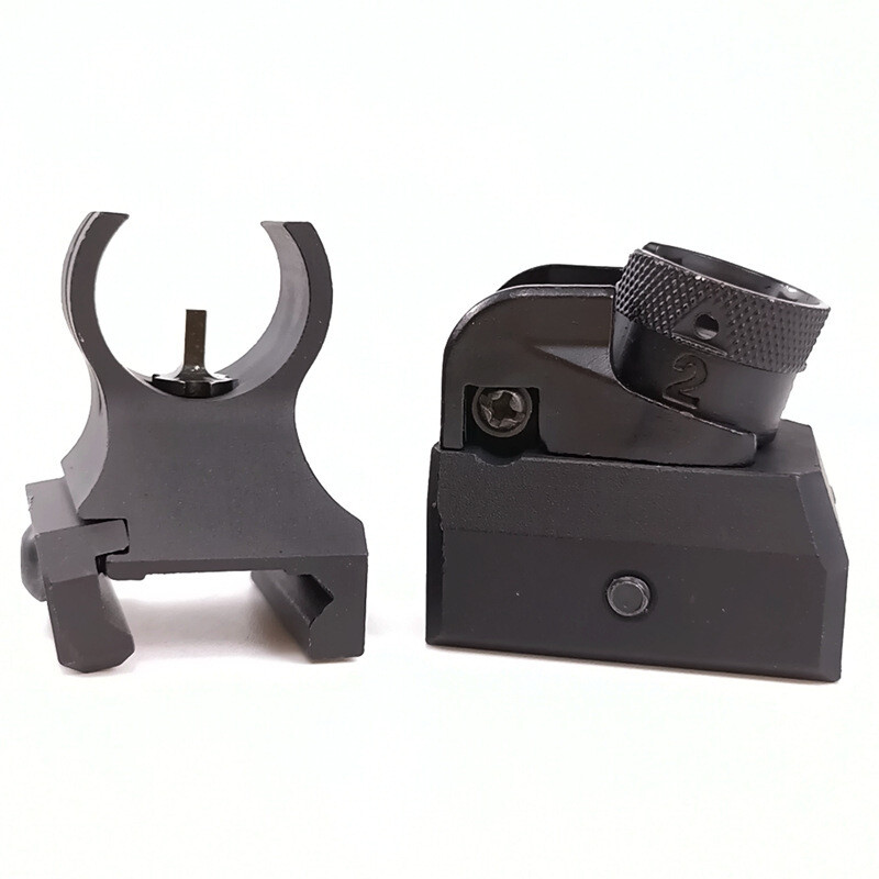 1 Pair Tactical Low Profile Metal Sights Iron Front &Rear Sight Set As ...