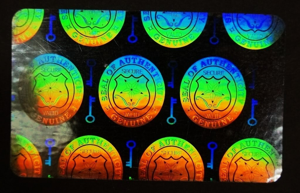 Hologram Overlays Vertical Shield and Key Inkjet Teslin ID Cards - Lot ...