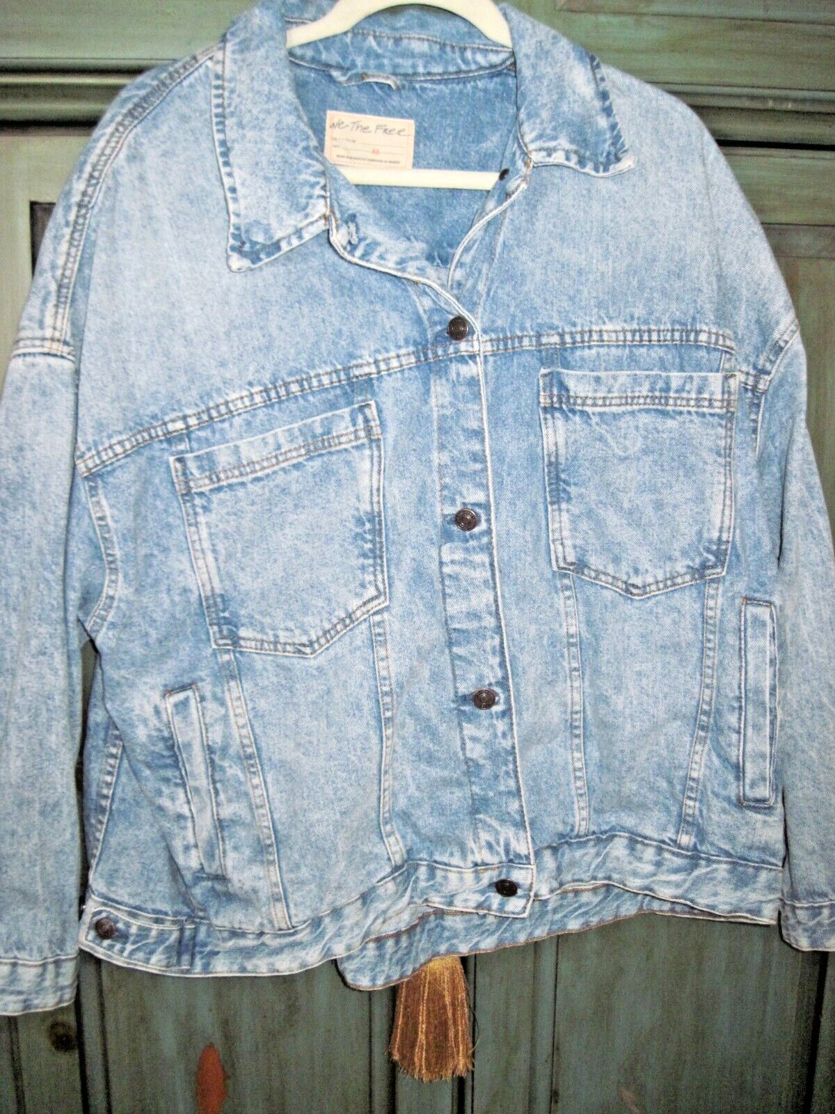 Free People Swing Denim Jacket XL - Gem