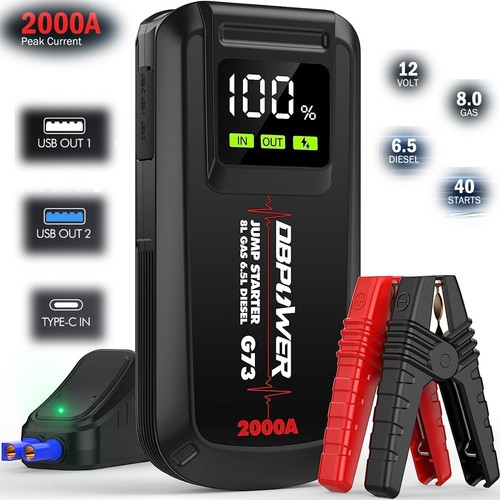 2000A Jump Starter Car Battery Booster Charger Box Power Bank Lithium ...