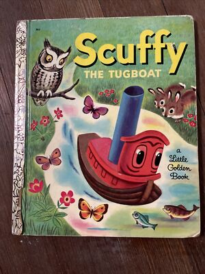 Scuffy The Tugboat 1955 Hardcover Little Golden Book By Gertrude