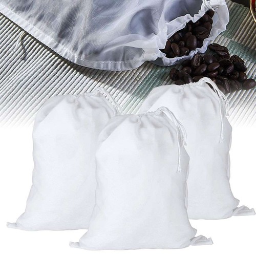 3/6X Fabric Nut Milk Bag Reusable Food Filter Strainer Brew Coffee ...