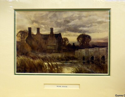Original Vintage Print Ernest Haslehust Dorset Wessex c1915 Wool House ...