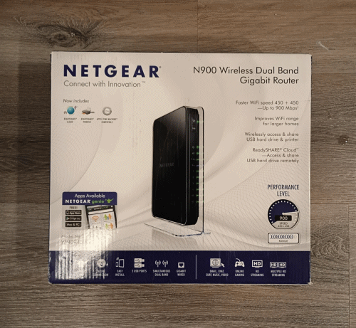 Netgear N900 450 Mbps 4-Port Gigabit Wireless N Router (WNDR4500) New ...