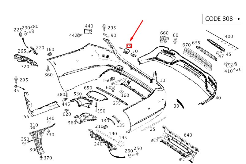 NEW MB S W222 REAR BUMPER TOW EYE UPPER PART COVER A22288523019999 ...