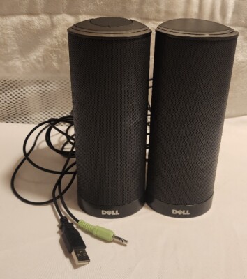 Genuine Dell AX210 Black Multimedia Stereo Speakers USB Powered for PC ...
