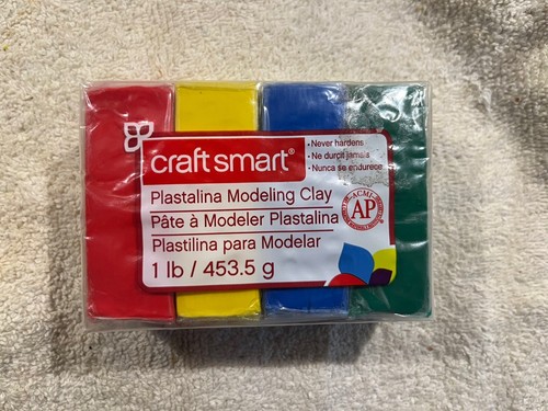 Craftsmart Plastalina Modeling Clay-1 pound-Red Yellow Blue Green-NEW ...