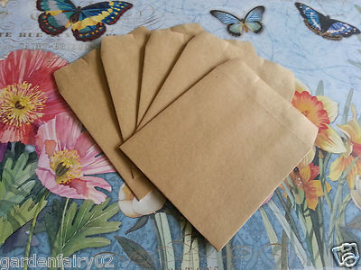 20 or 50 Manilla Craft Pocket Envelopes Seed Packet Wedding Gift ...