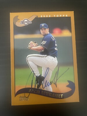 2002 Topps #267 Allen Levrault Milwaukee Brewers Signed Card ...