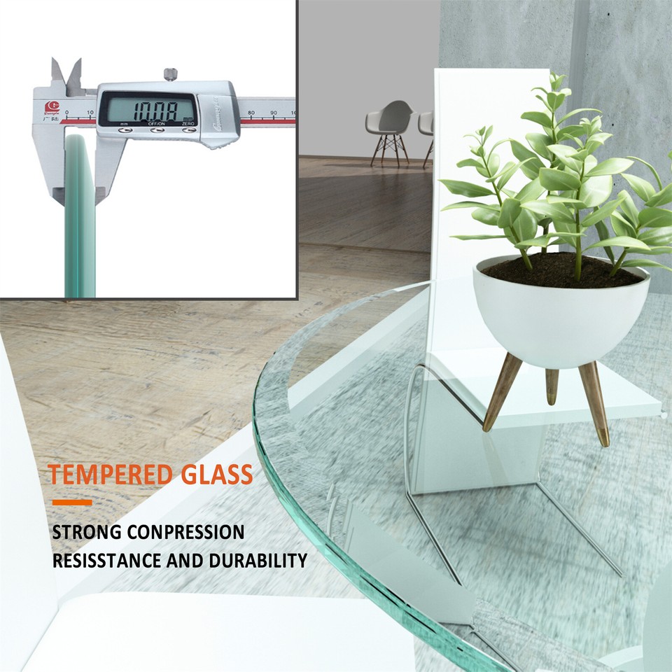 Round Tempered Glass Table Top 1/4'' 1/2'' 3/8" Thick Flat Beveled ...
