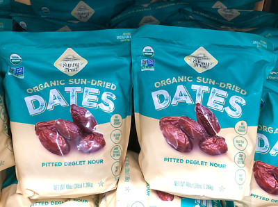 ORGANIC Pitted Dates - Sunny Fruit, 48oz Each (2 Bags) 6LB, Gluten Free ...