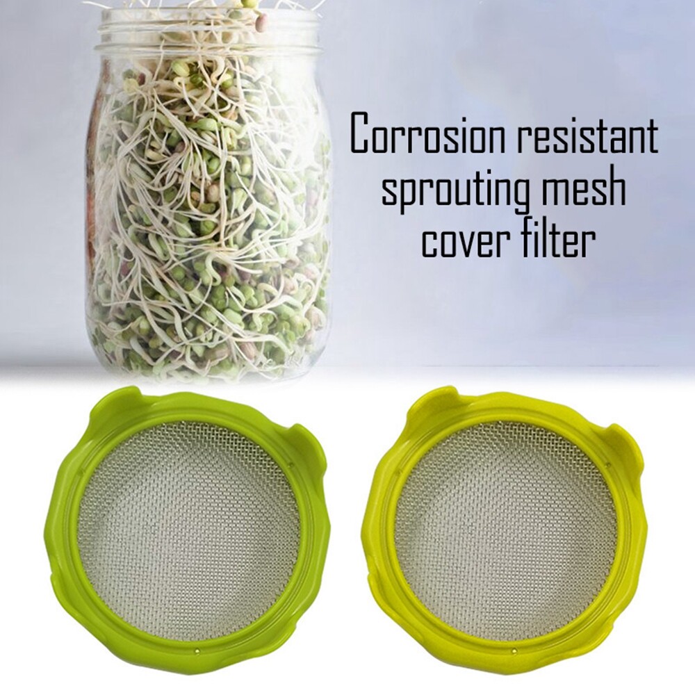 Strainer Seeds Sprouting Lids Screen Kits for Wide Mouth Mason jar ...
