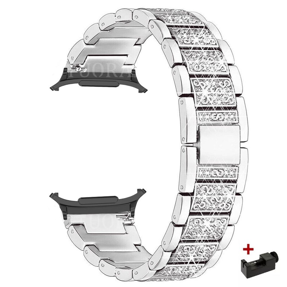 Bling Metal Stainless Steel Watch Band Strap For Samsung Galaxy Watch ...