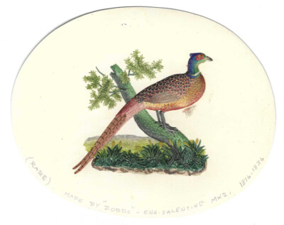 Dobbs of London / Embossed hand-painted pheasant card 1830 | eBay