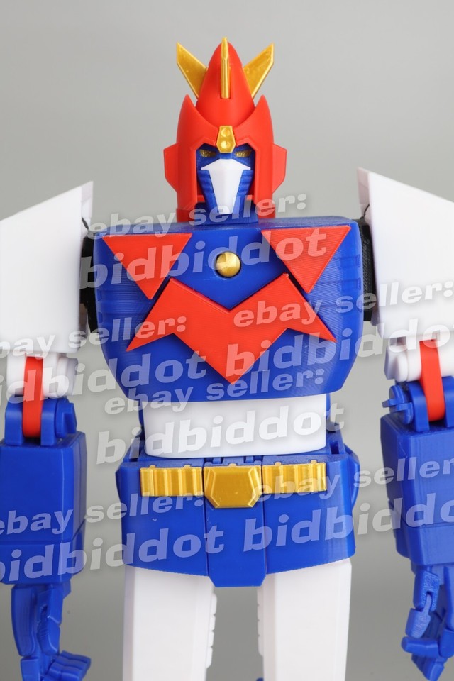 Custom Voltes V DX 14" 3D Print jumbo Figure SRW Super Robot poseable ...