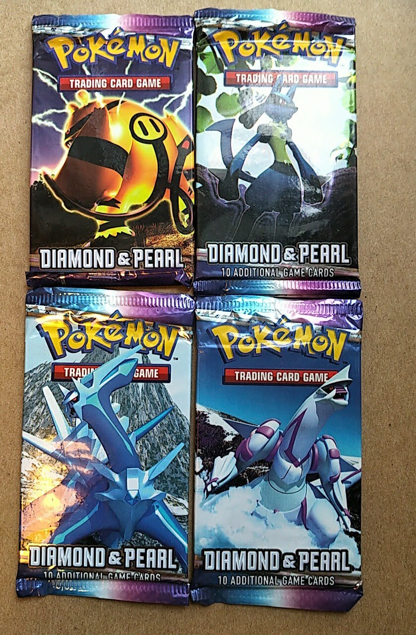 4 Pokemon Diamond And Pearl Base Booster Sealed Pack - All 4 Arts | eBay