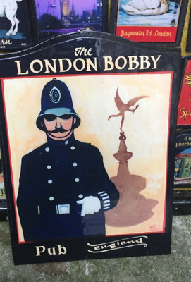 10 inches or 25 cm MINI PUB SIGN THE LONDON BOBBY policeman eros | eBay UK