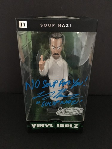 LARRY THOMAS-"SOUP NAZI" AUTOGRAPHED VINYL IDOLZ W/ INSCR'S J.S.A. | eBay