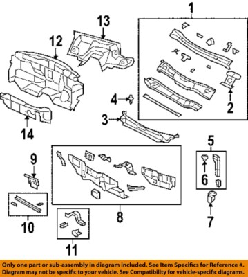 CHRYSLER OEM 07-14 200,Sebring Cowl Cowl-Cowl Grille 5155707AG | eBay