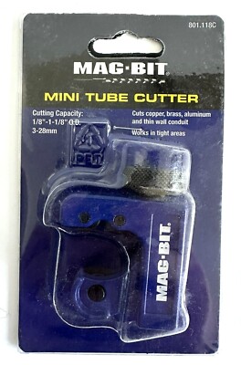 MAG-BIT MINI TUBE CUTTER 801.118C TUBING CUTTER 1/8" TO 1-1/8" OD ...