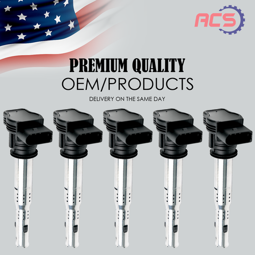 Set of 5 Ignition Coils OEM for VW Jetta Beetle Passat Golf L5 2.5L ...