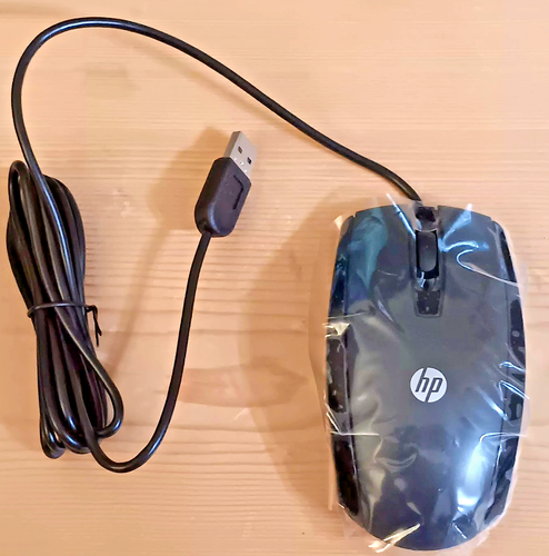 HP 505062-001 Rev. B USB wired Optical Mouse Scroll Wheel BLACK New in ...