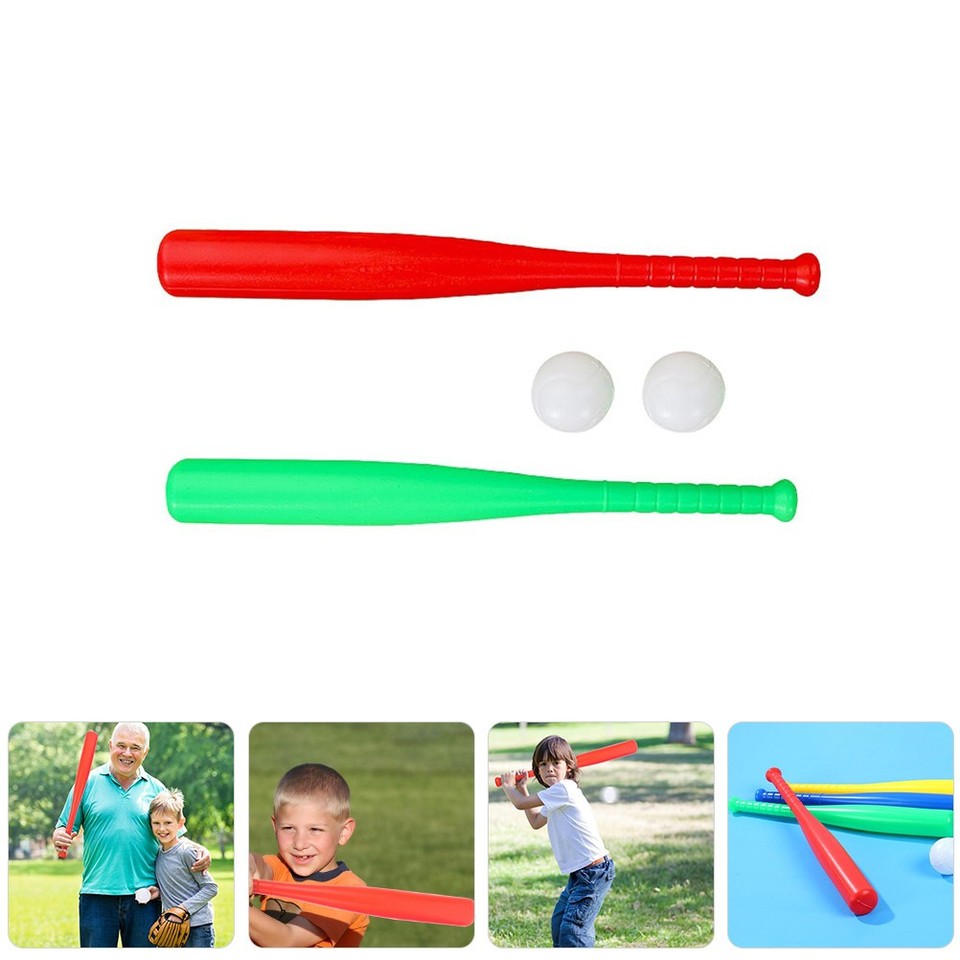 2 Sets Baseball Toy Training Set Outdoor Kids Baseball Bat Children ...