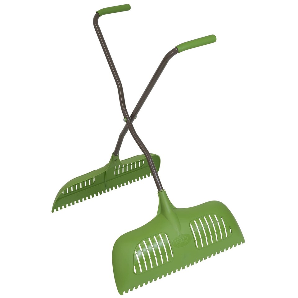 Leaf Grabber Rake with Long Handle & Cushioned Grip for Leaves, Lawn ...