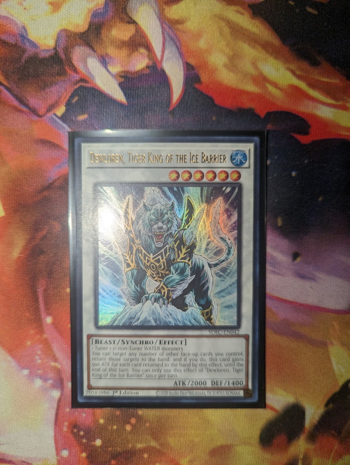 Yugioh Dewloren, Tiger King Of The Ice Barrier (Ultra Rare) (1st Ed ...