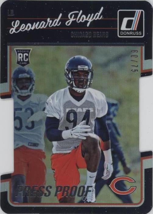 2016 Donruss - Rookies Leonard Floyd #330 Press Proof Silver Die-Cut ...