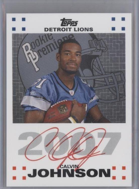 2007 Topps - Rookie Premiere Autographs Calvin Johnson #RPA-CJ Red Ink ...