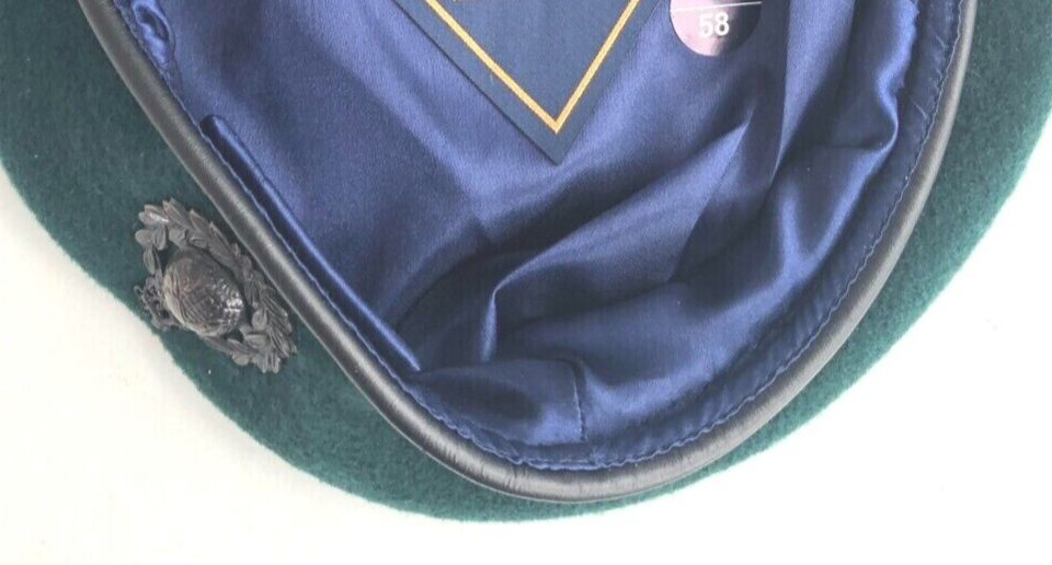 ROYAL MARINES COMMANDO BERET WO1 / OFFICER & MOD BRONZE CAP BADGE RM ...
