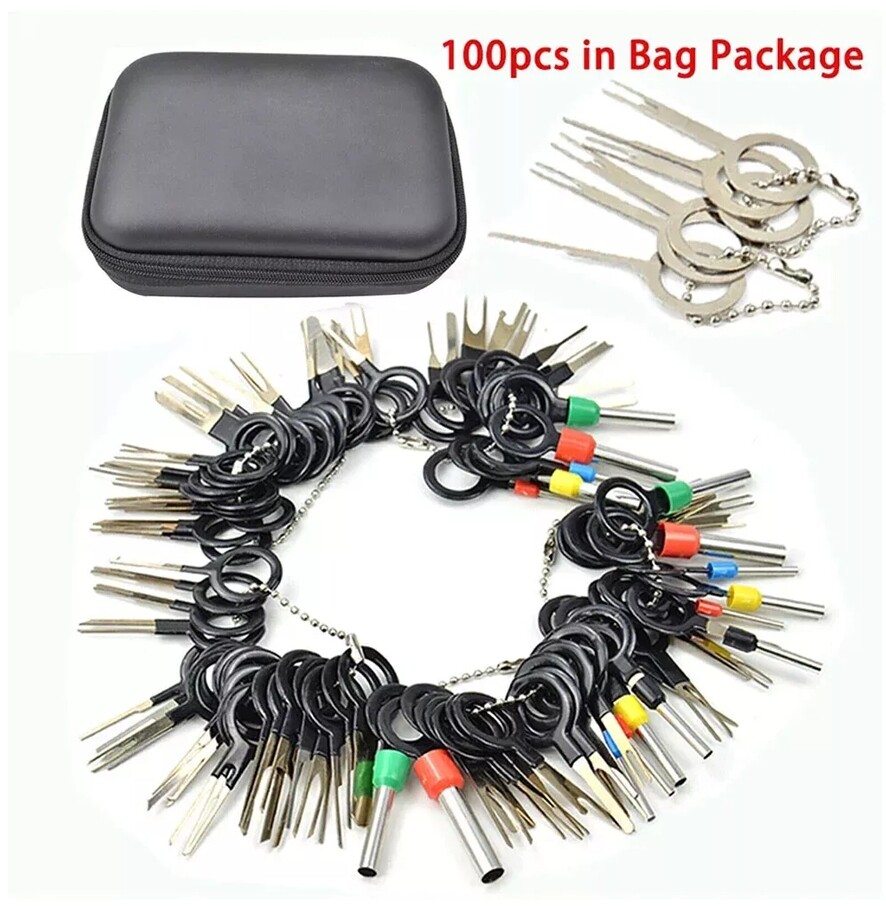 Car Wire Terminal Removal Depinning Tool Repair Kit Set W/Protective ...