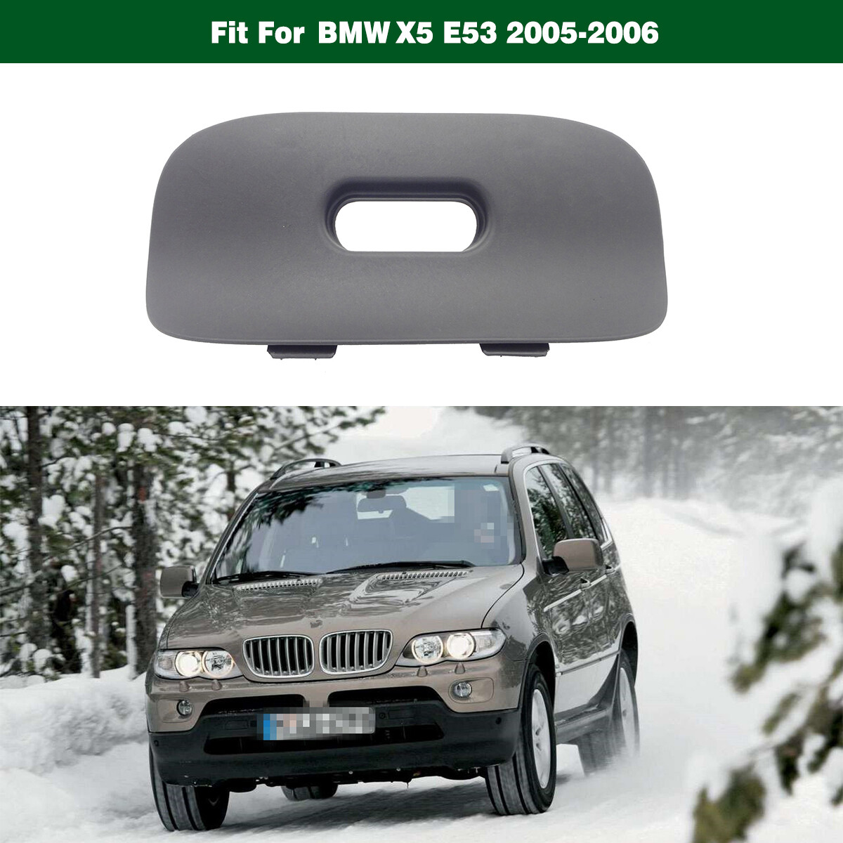 Rear Bumper Tow Hook Eye Cover Trailer Cap 51128402327 For BMW E53 X5 ...