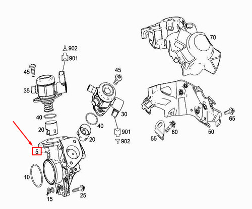 MERCEDES-BENZ S C217 HIGH-PRESSURE PUMP DRIVE HOUSING A2780700330 NO🇺🇸 ...