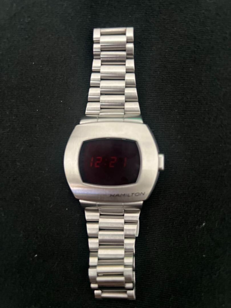 Hamilton Watch AMERICAN CLASSIC PSR Digital Quartzt Working Stainless ...