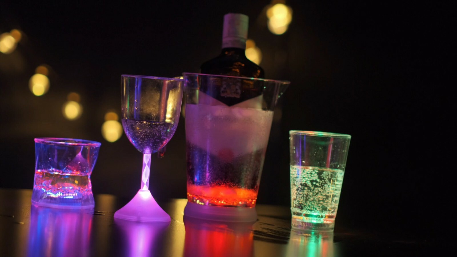 1 Flashing Water Activated LED Glass Glowing Liquid Tumbler Light Up ...