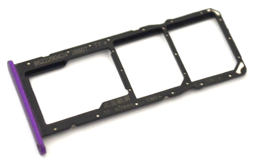 OEM HUAWEI Y6p MED-LX9 REPLACEMENT PURPLE DUAL SIM MICRO SD CARD HOLDER ...