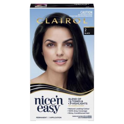 Clairol Nice N Easy 2 Black Permanent Hair Dye Colour | eBay Australia