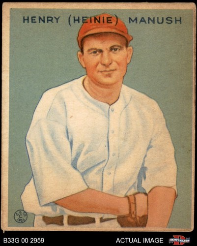 1933 Goudey #107 Heinie Manush Senators HOF 3 - VG | eBay