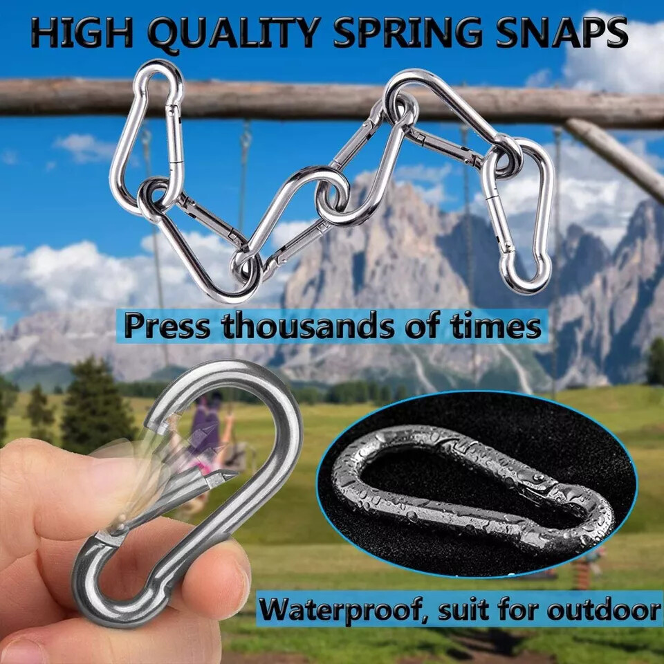 Carabiner Clip Small Large CARABINA Clips Snap Hooks HEAVY DUTY ...