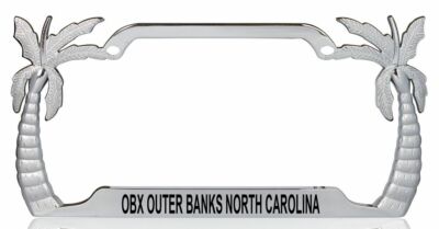 OBX OUTER BANKS NORTH CAROLINA Palm Tree License Plate Frame | eBay