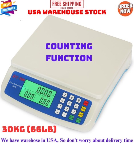 Balanza Digital Commercial 66 Libras 30 kg De Cocina Bascula Para Pesar ...