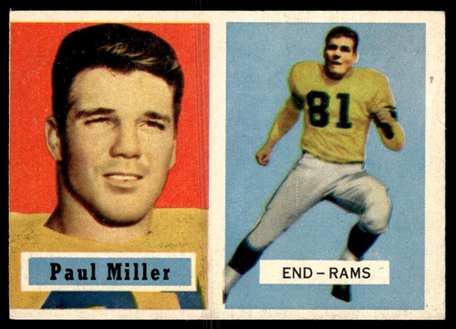 1957 Topps Paul Miller RC Los Angeles Rams #120 | eBay