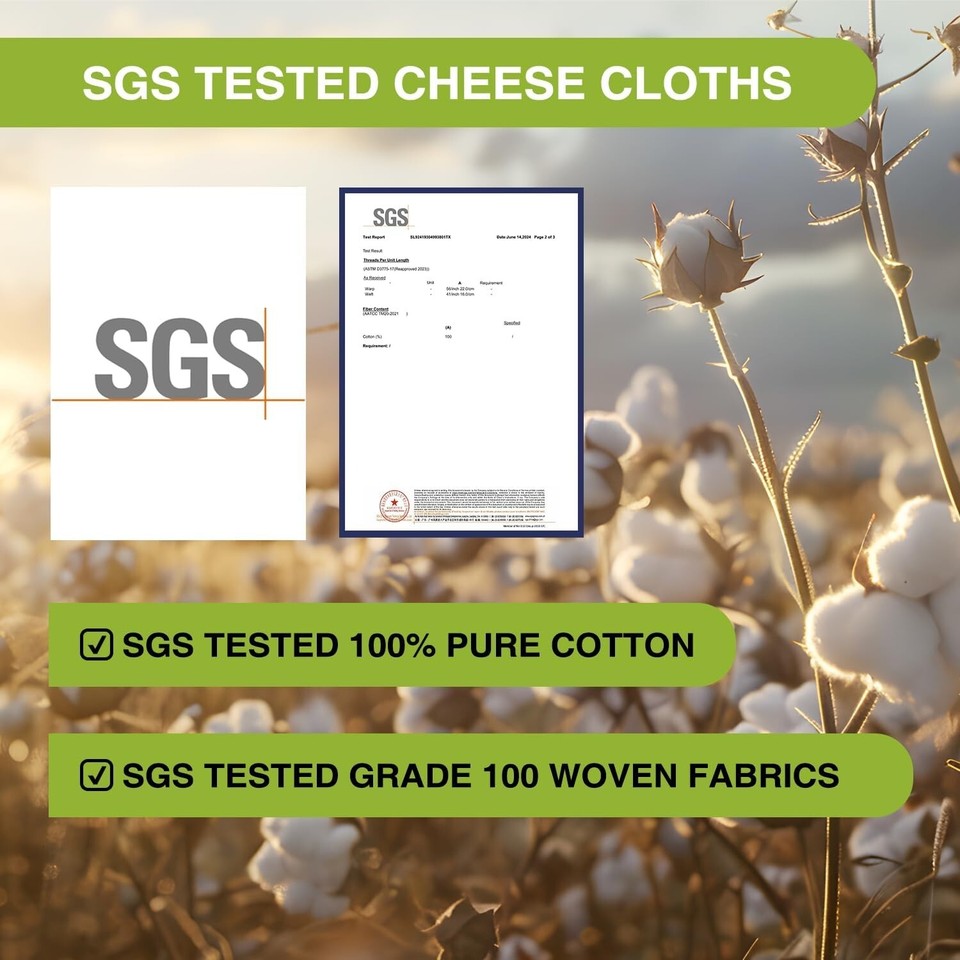 Olicity Cheese Cloth, Grade 100, 20x20Inch Hemmed Cheesecloth for ...