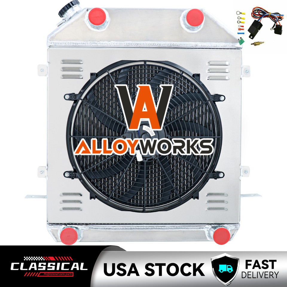 3 Rows Radiator Shroud Fan Fit 1939-1940 Ford/Deluxe/Pickup/Standard ...