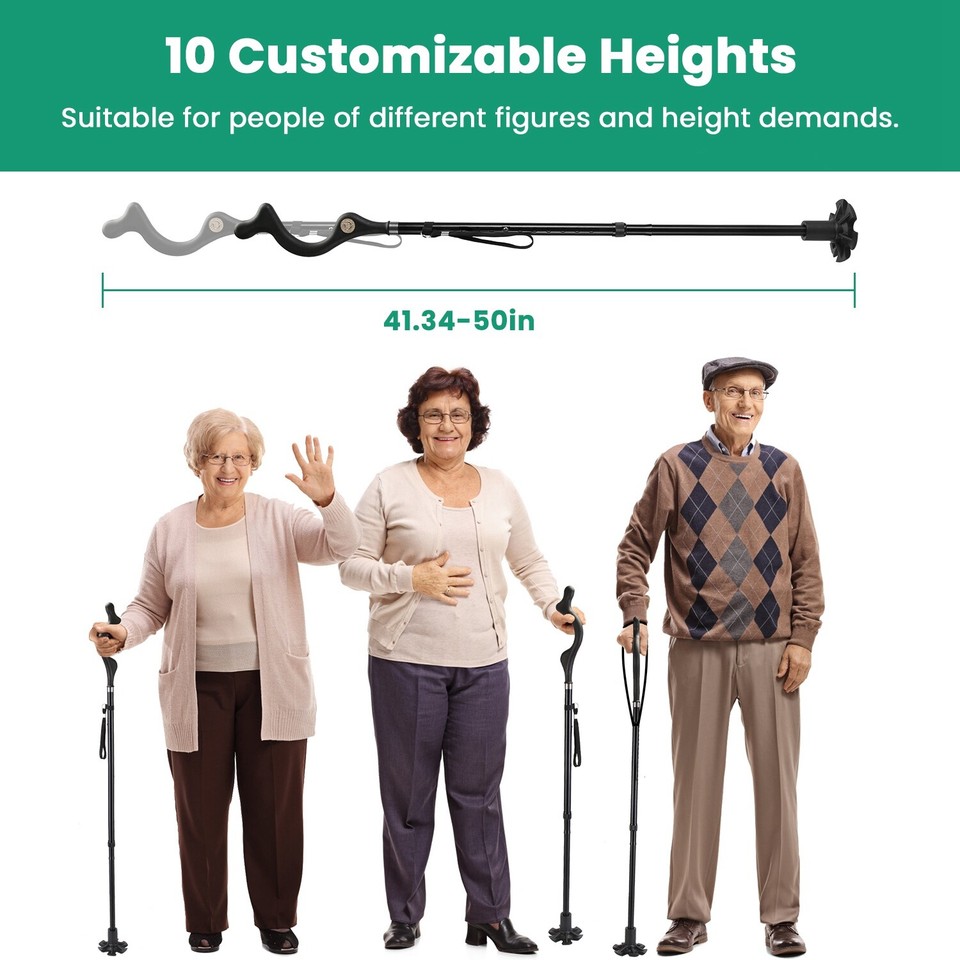 Posture Cane for Men & Women - Walking Canes for Seniors,Walking Stick ...