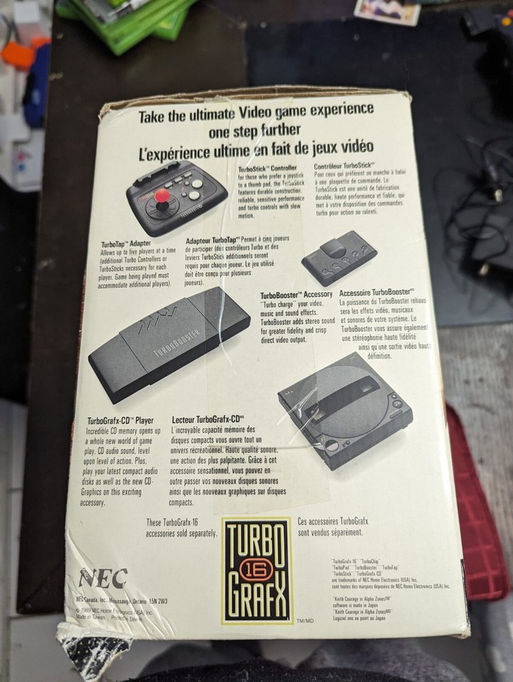 NEC TurboGrafx Turbo Grafx 16 TG16 Console In Box Nice | eBay