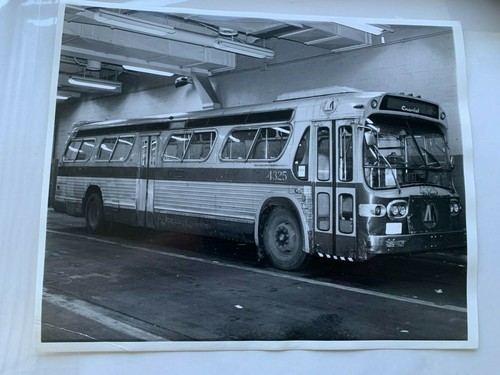 8X10 NY NYC BUS 4325 SPECIAL 50 CENT FARE M TRANSIT LOGO BLACK WHITE ...
