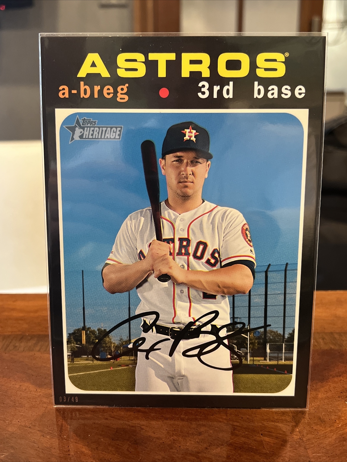 2020 Topps Heritage Nicknames Jumbo 5x7 Alex Bregman Astros A-Breg 453 ...